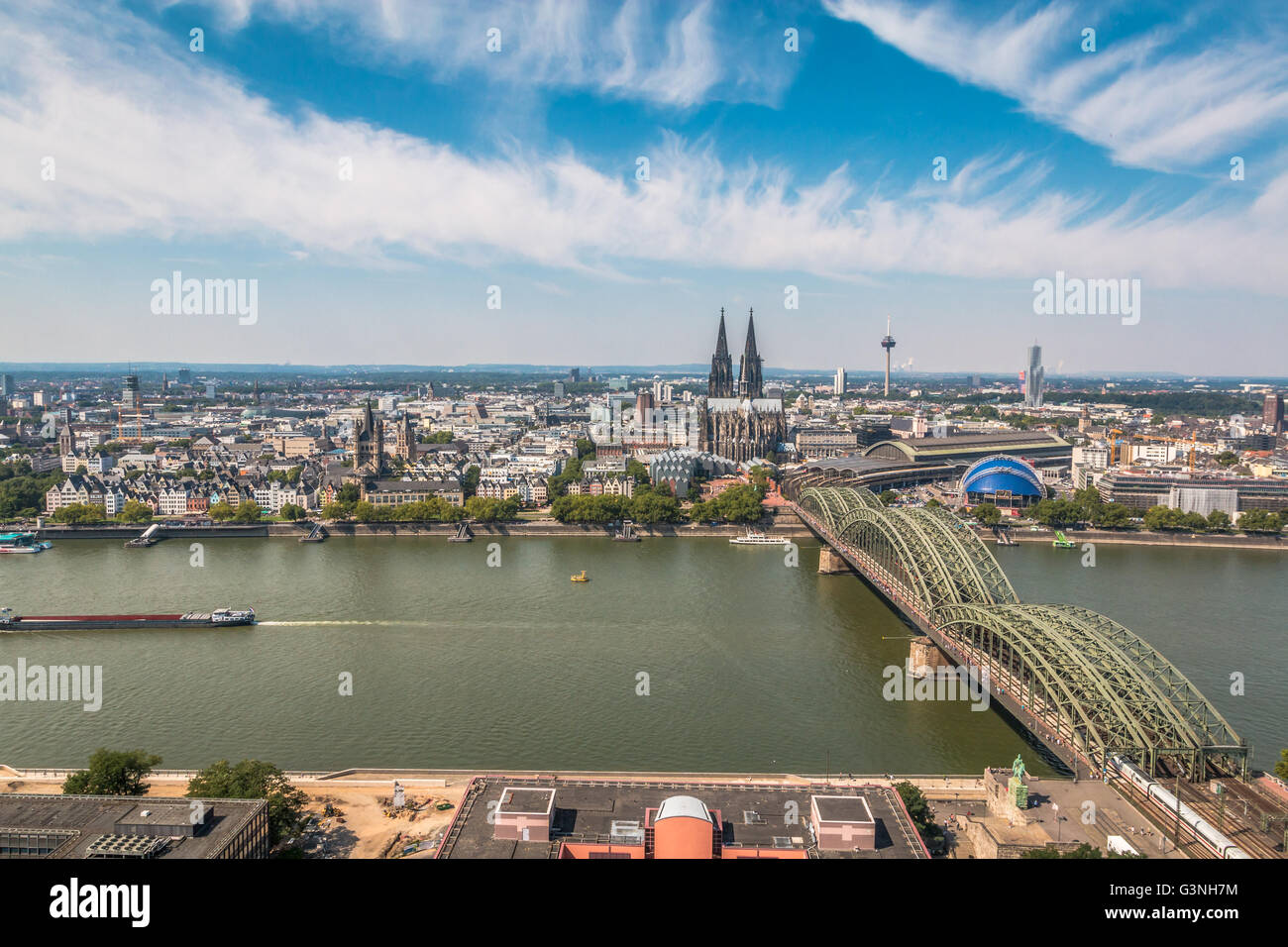 Panoramic view of Cologne in Germany Stock Photo - Alamy