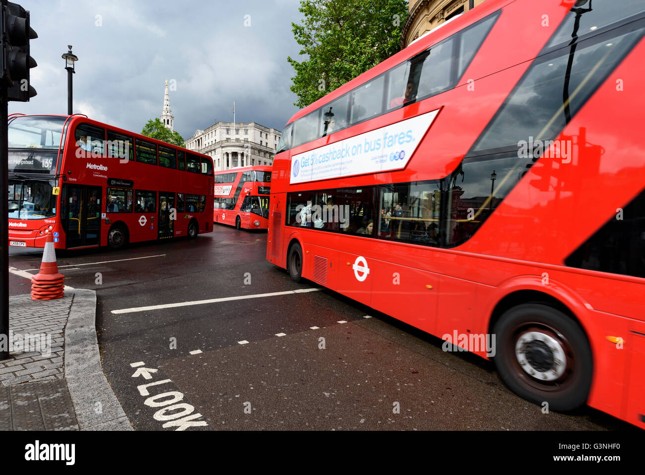 Double deck buses hi-res stock photography and images - Alamy