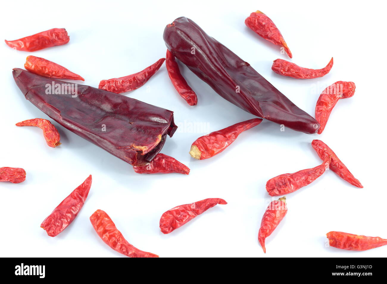 Dried chilli and brought life cooking Stock Photo - Alamy