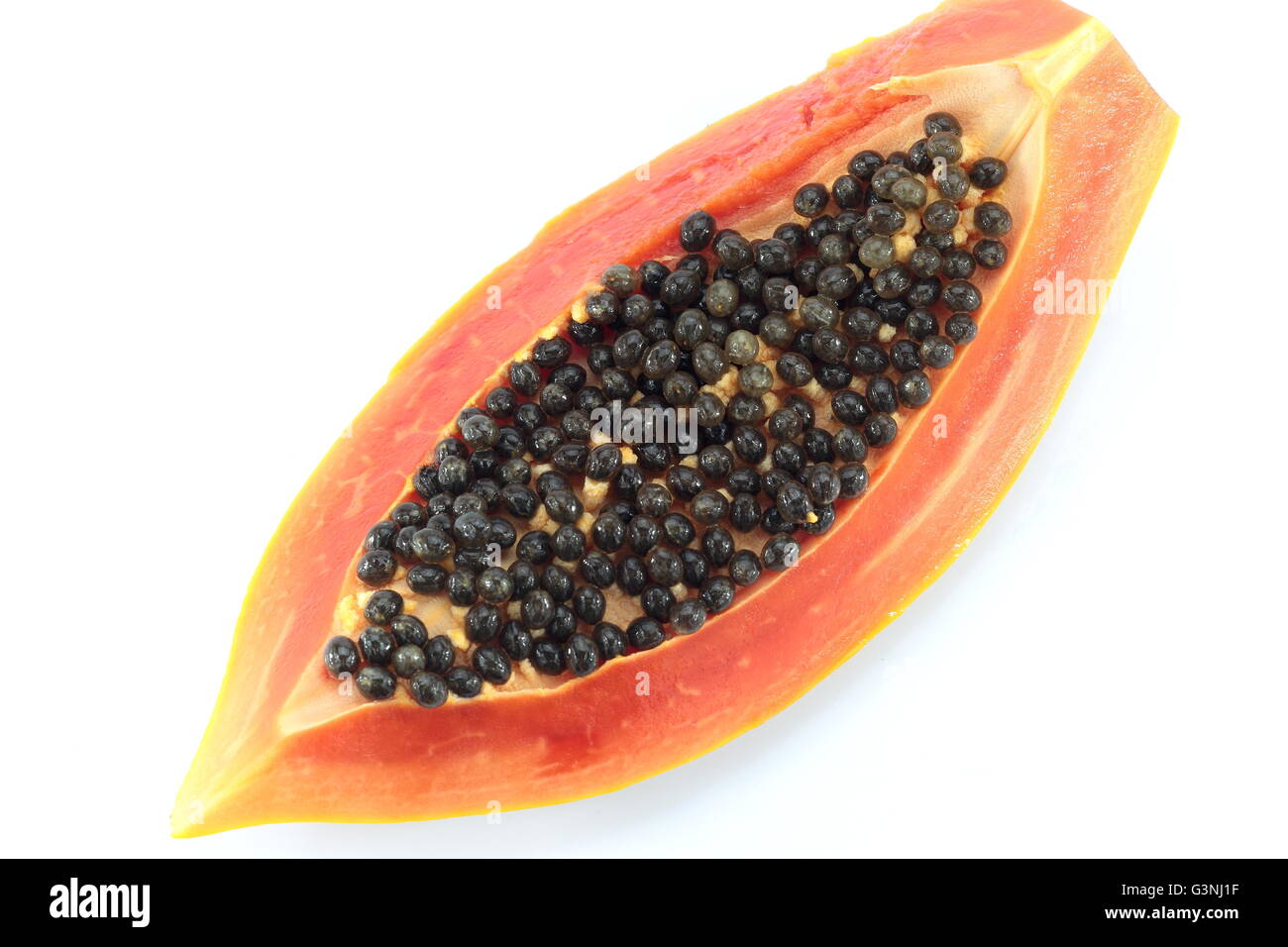 close up papaya fruits on white background Stock Photo - Alamy