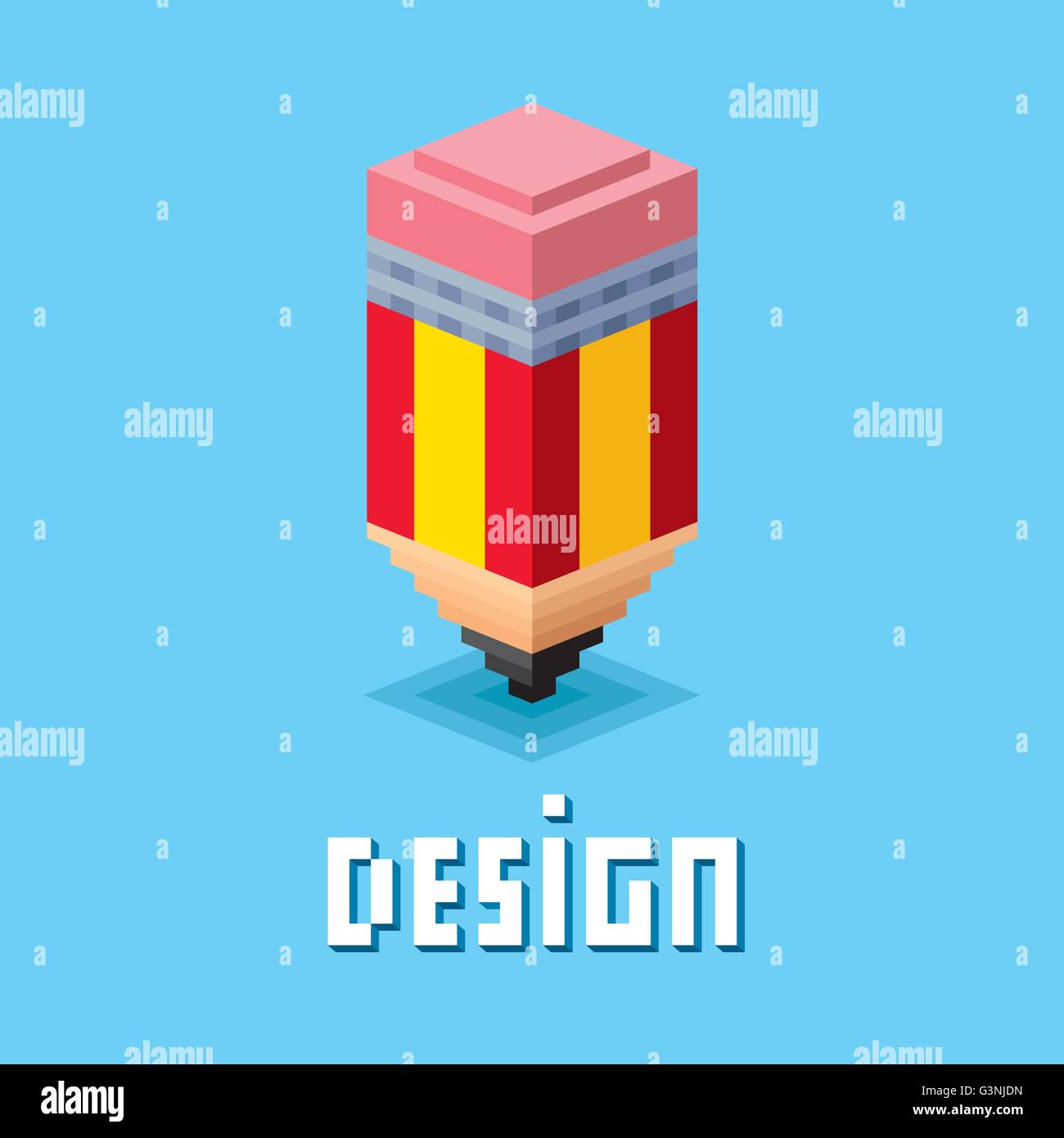 Vector illustration of Pencil Pixel design Stock Vector Image & Art - Alamy