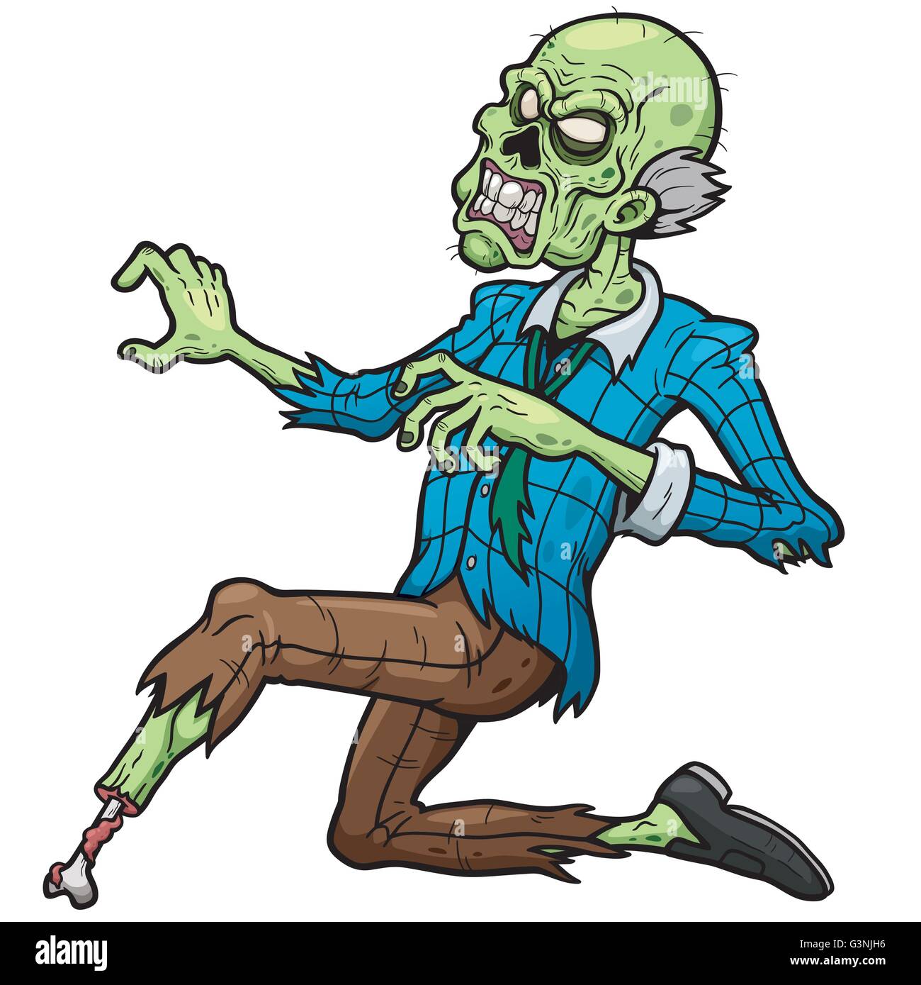 Vector illustration of Cartoon Zombie Stock Vector Image & Art - Alamy
