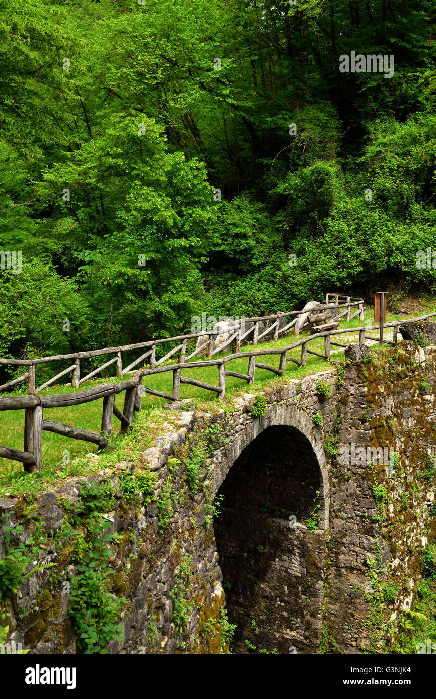 Il Ponte di Canaa bridge, River Breggia, Geopark Gole della Breggia ...