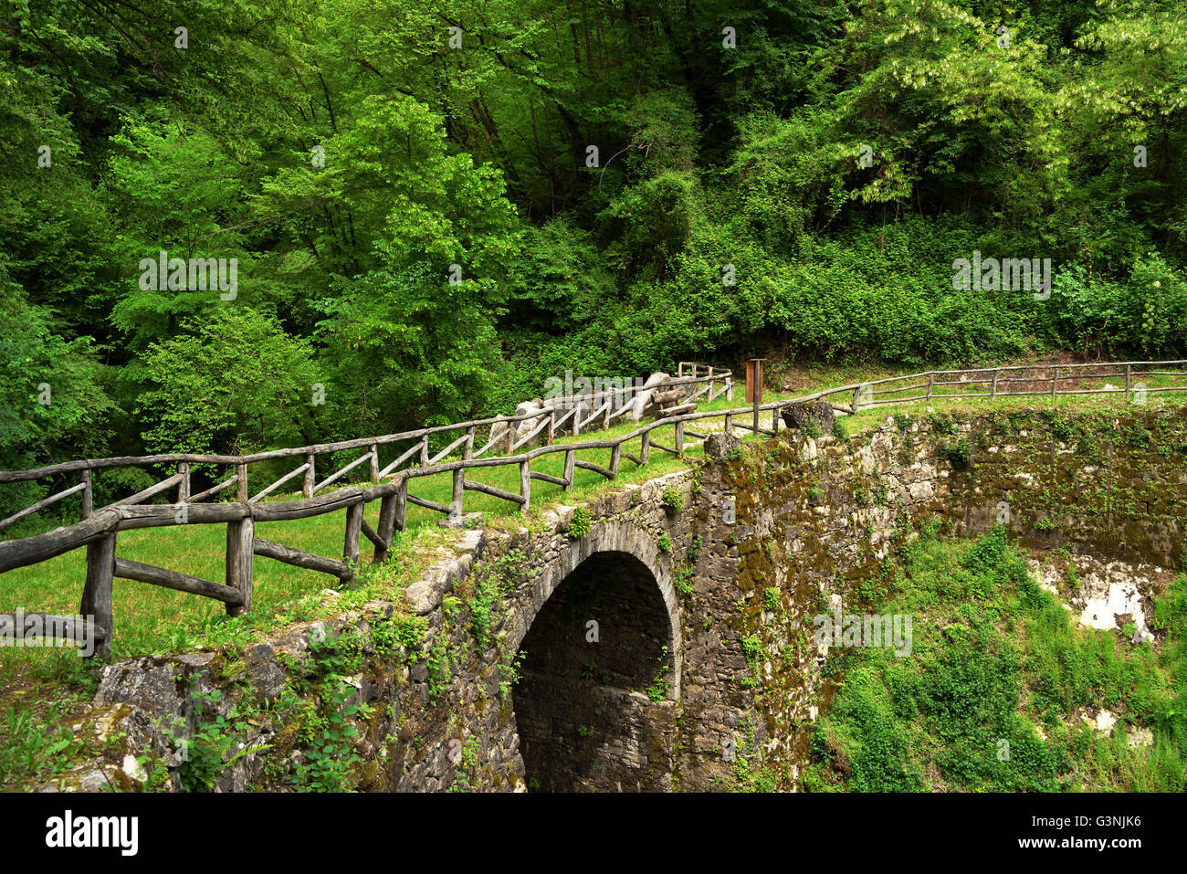 Il Ponte di Canaa bridge, River Breggia, Geopark Gole della Breggia ...