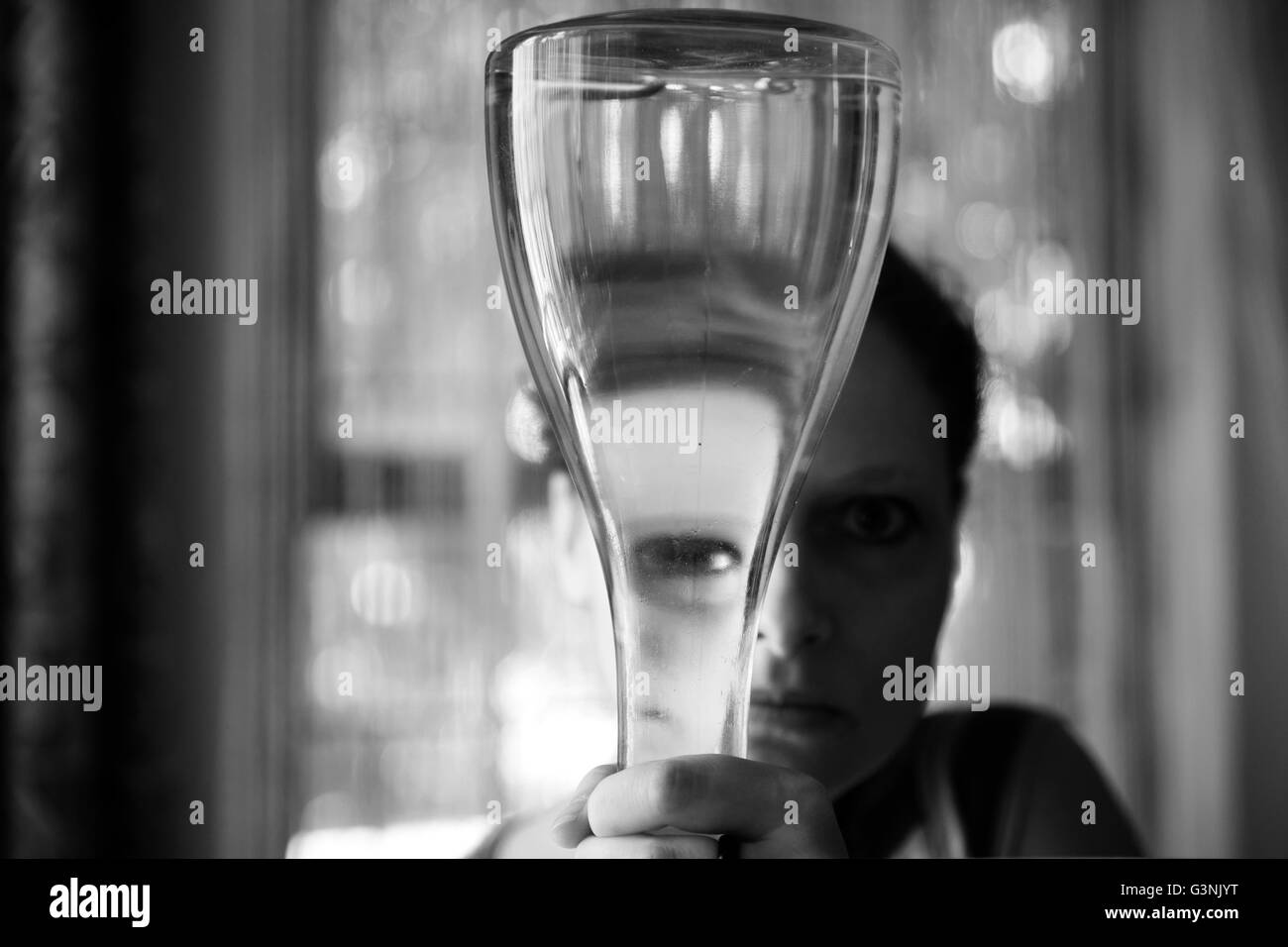 Genie in a bottle Black and White Stock Photos & Images - Alamy