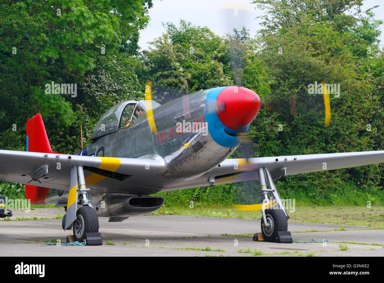 P-51D, Mustang, Red Tail, Tuskegee Airmen Stock Photo - Alamy