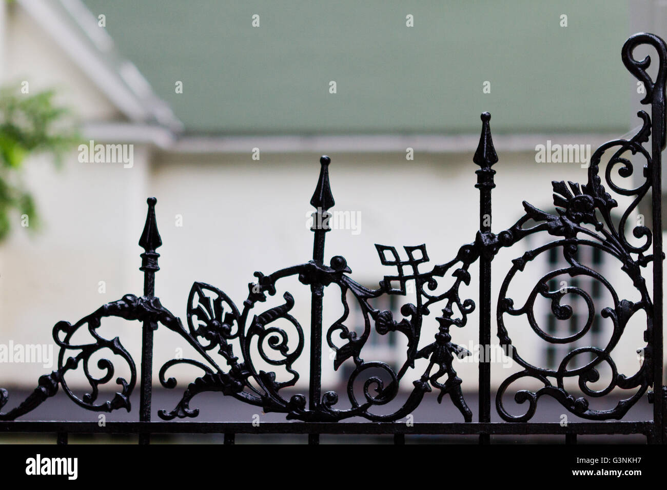 Iron work detail on a gate door Stock Photo - Alamy