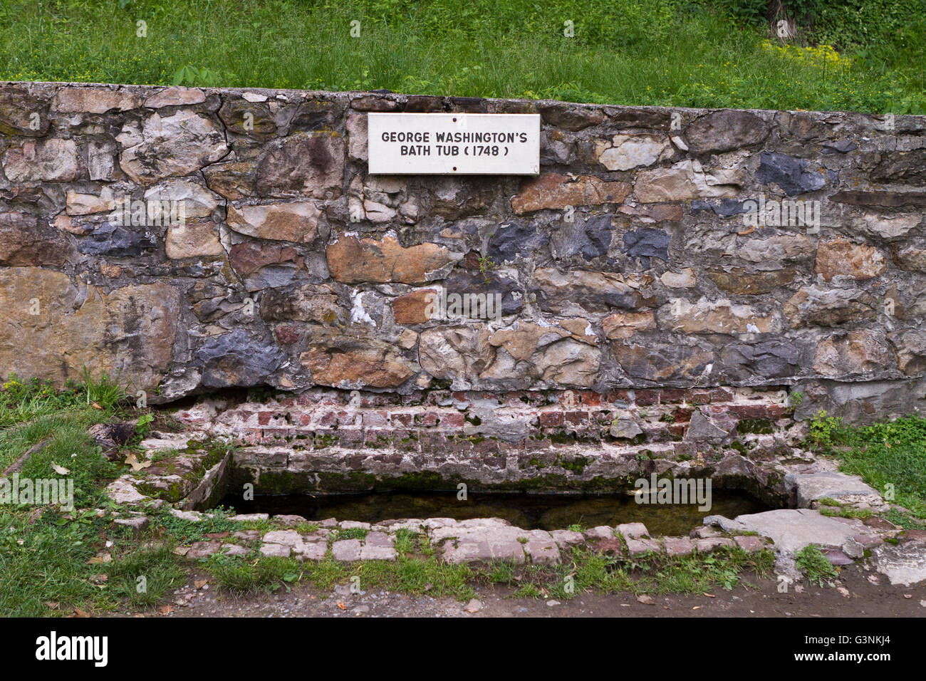 George Washington's Bath Tub in Berkeley Springs West Virginia Stock ...