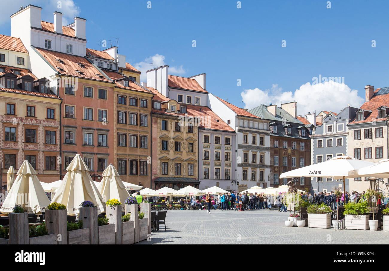 Warsaws old town market place hi-res stock photography and images - Alamy