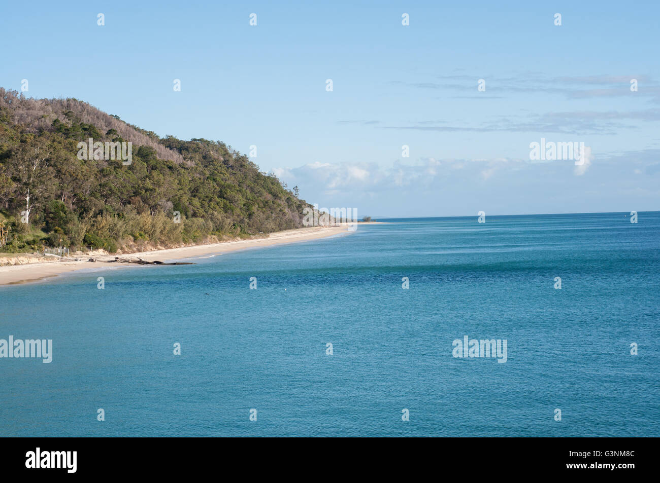 Coast of Tangalooma island resort in Queensland Australia with very ...