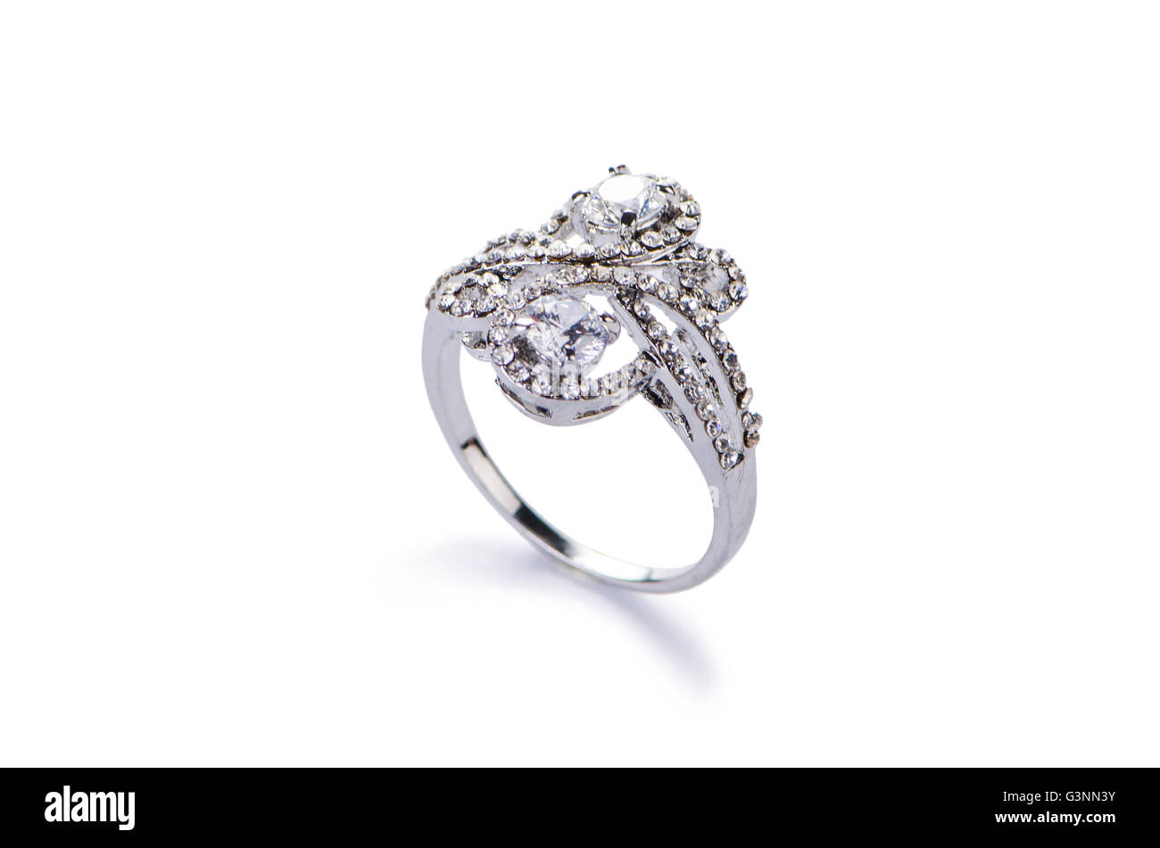 Gold jewellery ring isolated on the white background Stock Photo - Alamy