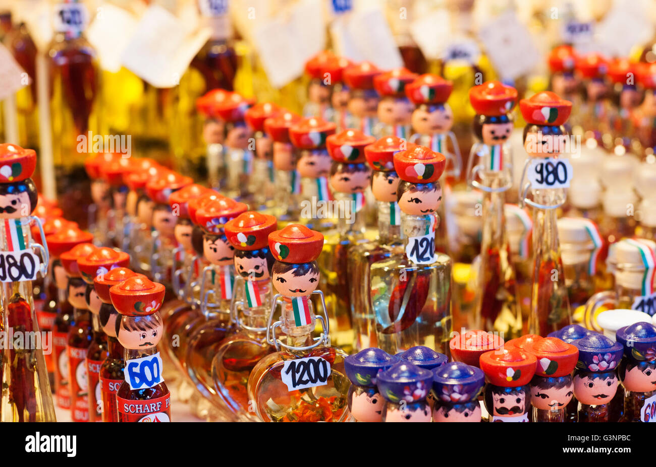 Local Hungarian souvenirs--peppers in glass jars--for sale at the ...