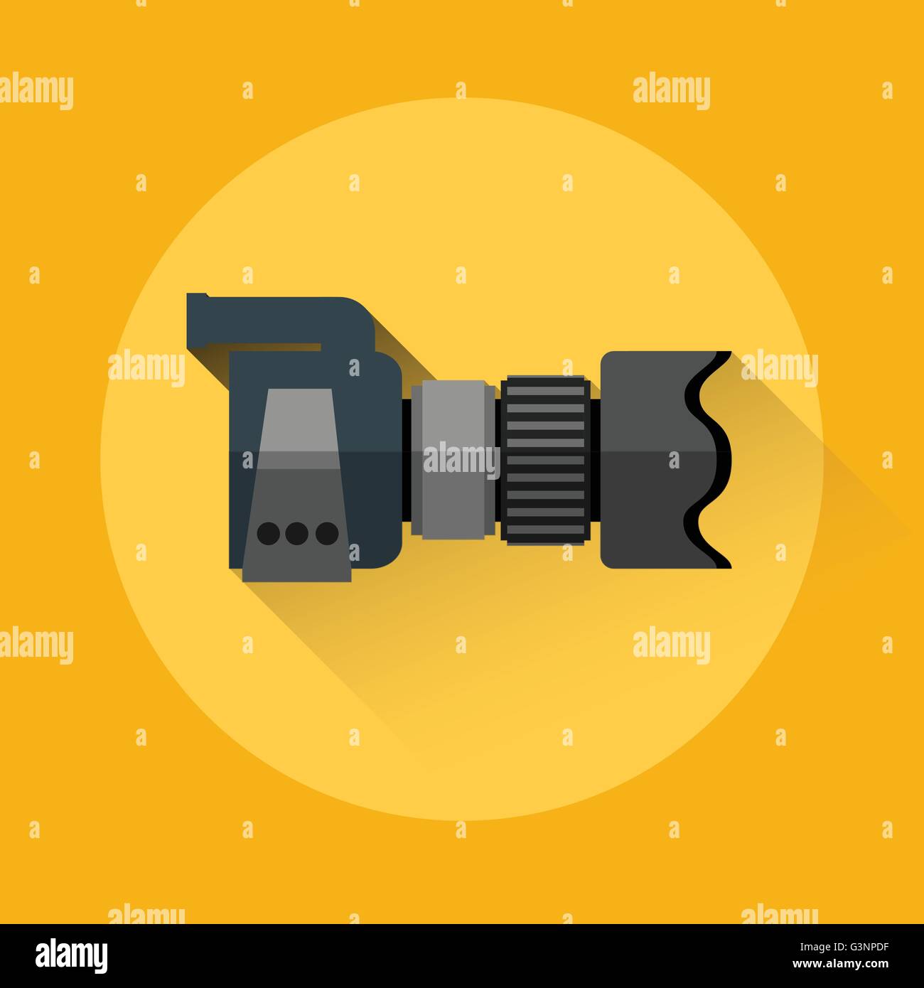Professional Camera Icon Flat Vector Stock Vector Image & Art - Alamy