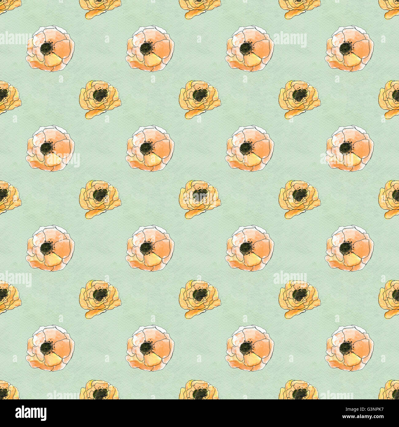 Seamless pattern with briar roses Stock Photo - Alamy