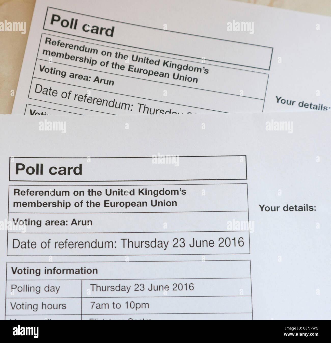 Voting cards hi-res stock photography and images - Alamy