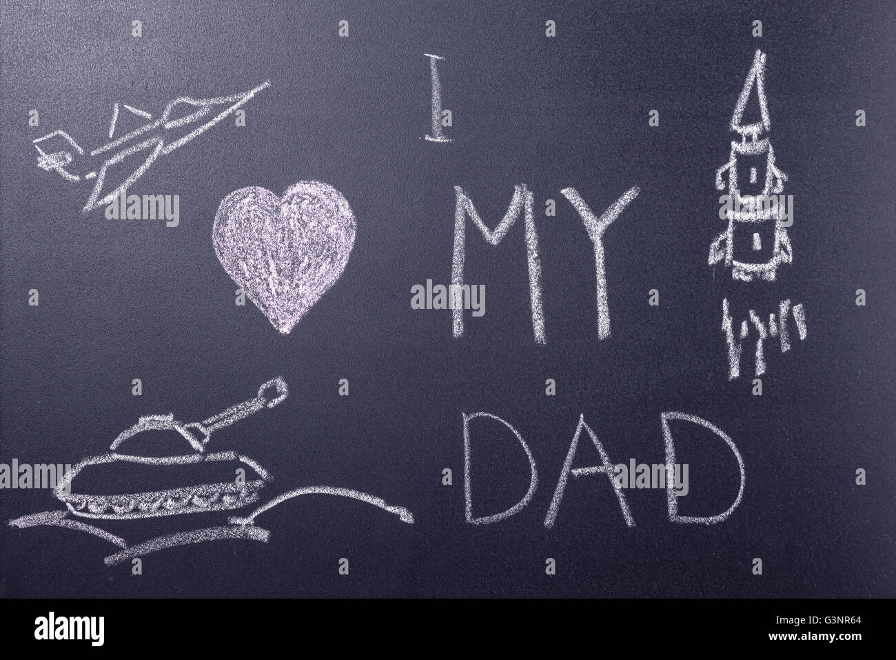 concept of Father's Day with handwritten text I Love My Dad and ...