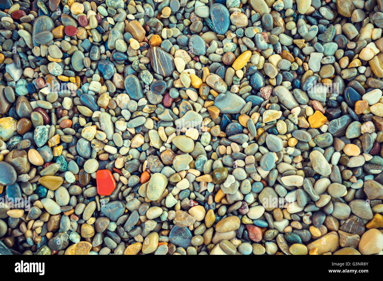 Vintage colorful pebbles background Stock Photo - Alamy