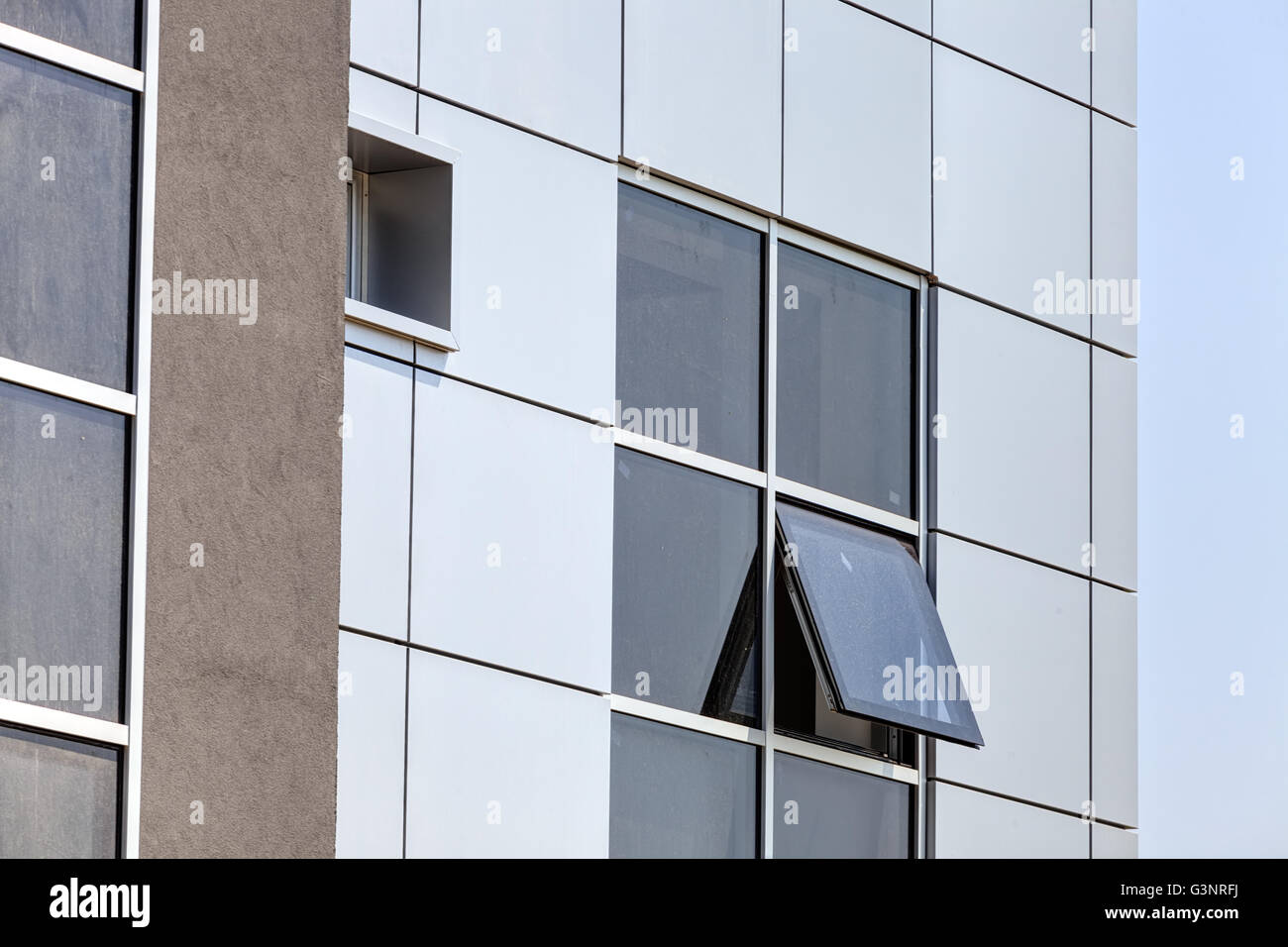 Details of aluminum facade and aluminum panels Stock Photo - Alamy