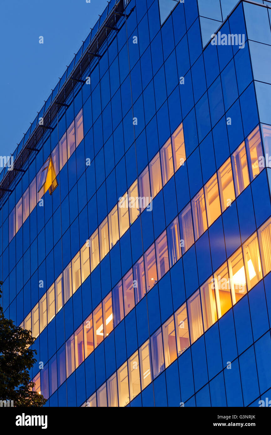 Detail of modern building glass facade with reflections Stock Photo - Alamy