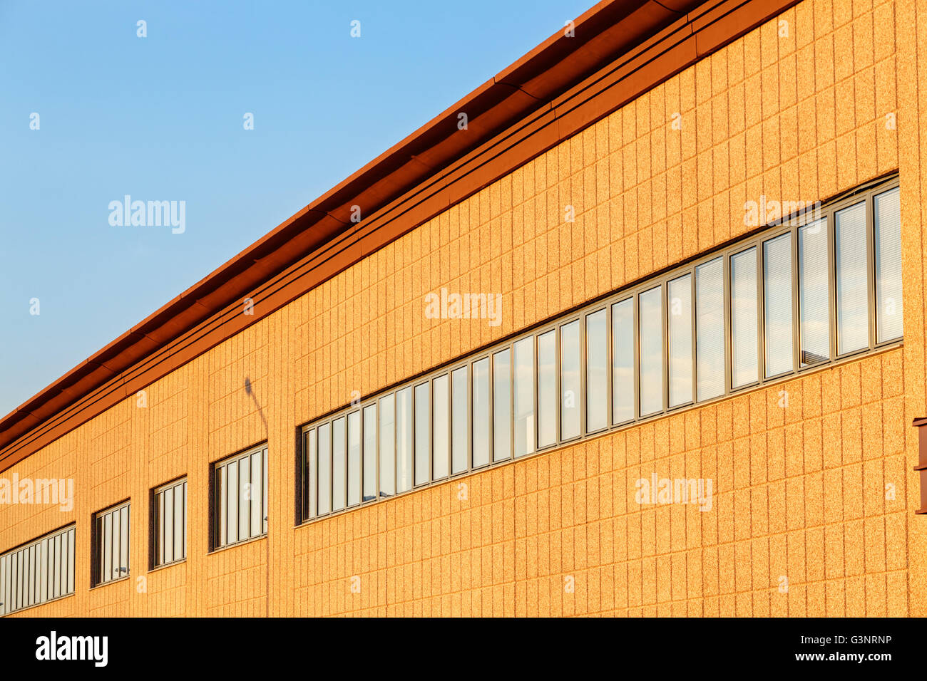 Exterior of industrial building on a sunny day Stock Photo - Alamy