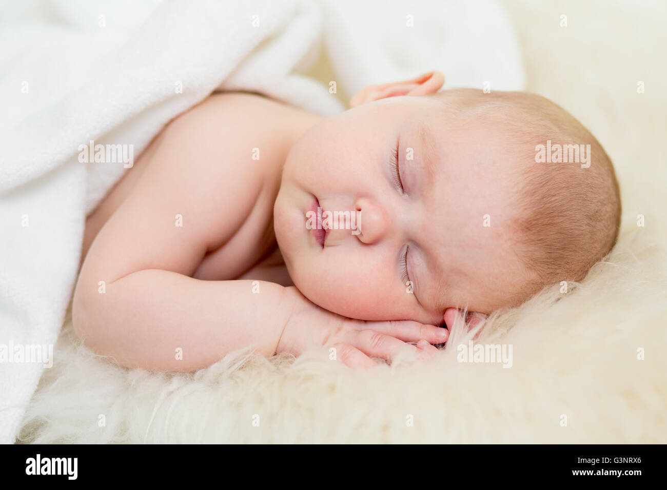 newborn baby infant child sleeping Stock Photo - Alamy