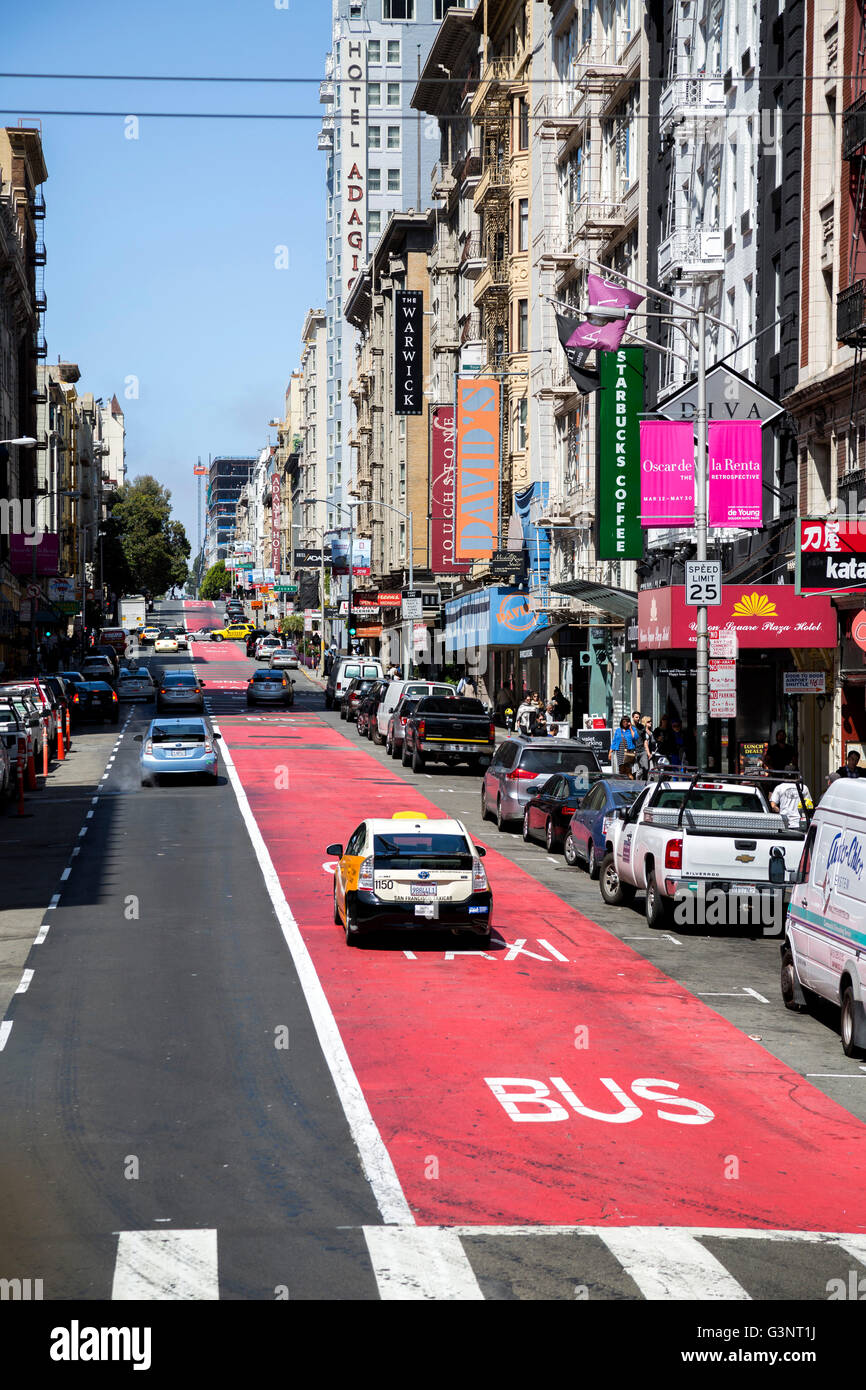 Bus and taxi lane hi-res stock photography and images - Alamy