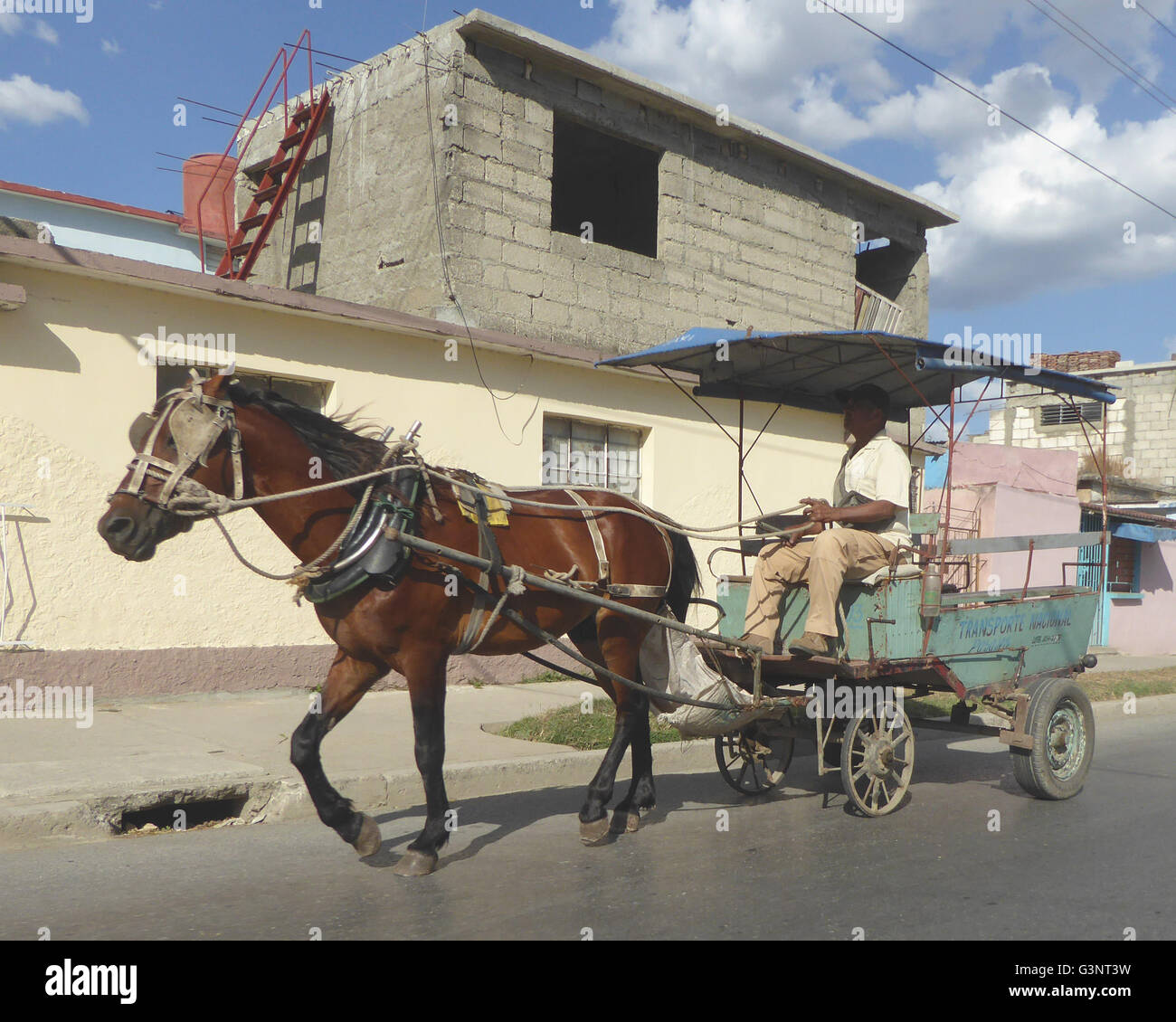 Cuba 2015 Horse and cart transport in a poor economy Stock Photo - Alamy