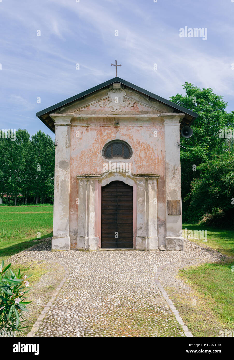 Small medieval church in Italy Stock Photo - Alamy