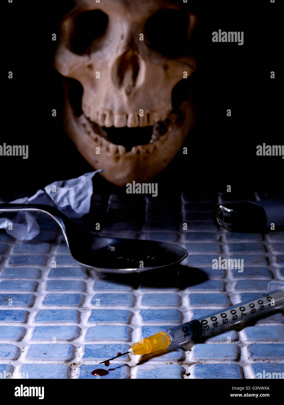 Skull drug hi-res stock photography and images - Alamy