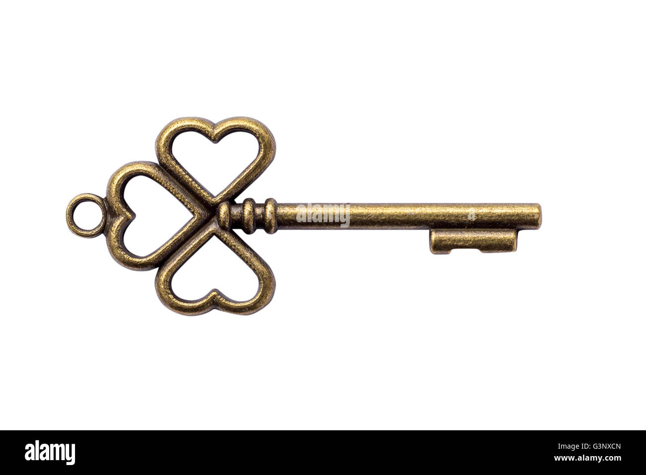 close up key vintage on isolate white with clipping path Stock Photo ...