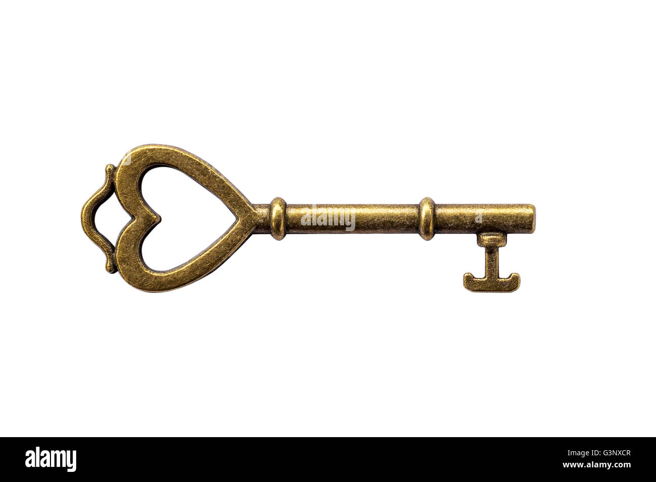 close up key vintage on isolate white with clipping path Stock Photo ...