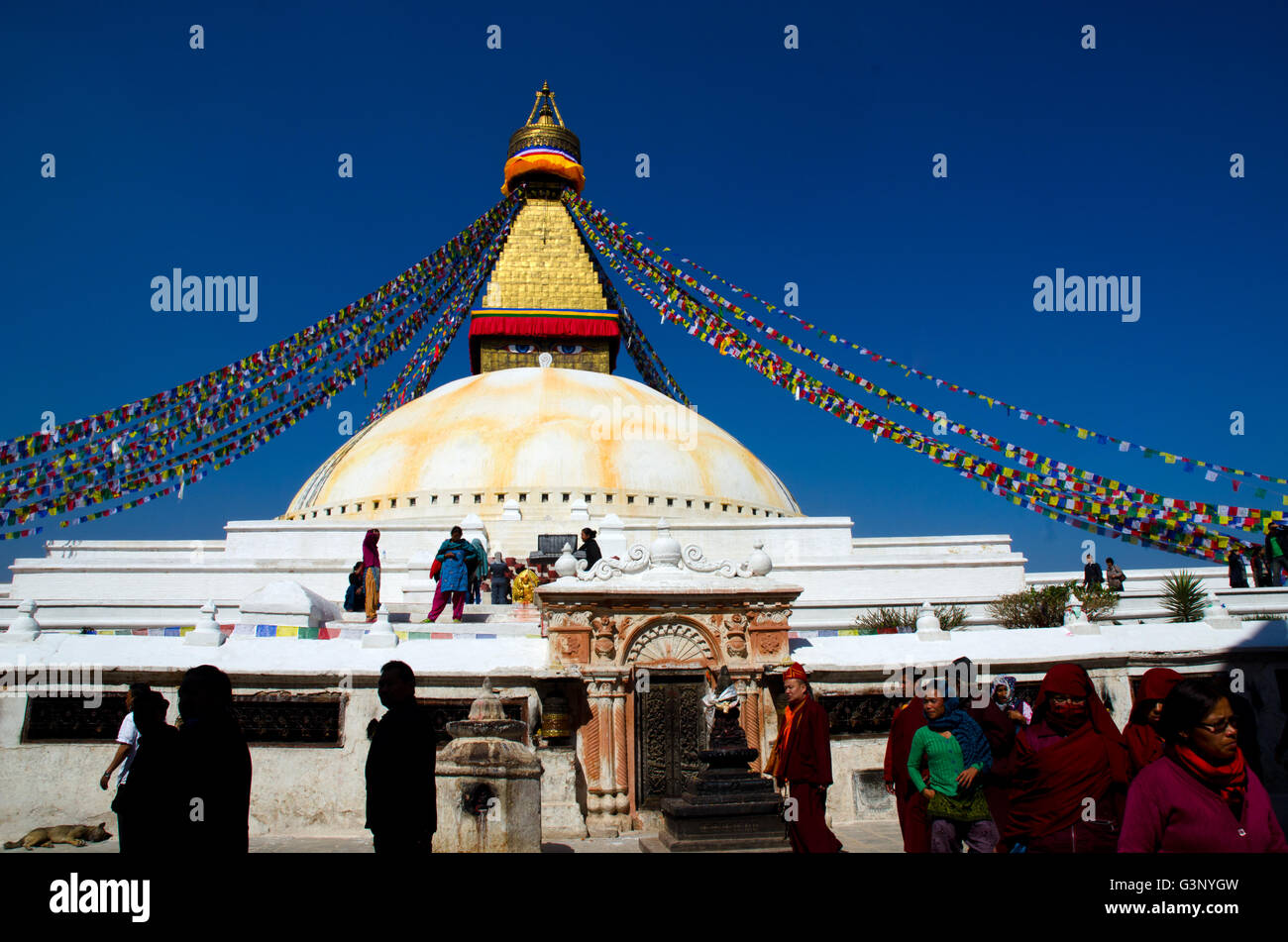 Buddha Stupa in Kathmandu, Nepal Stock Photo - Alamy