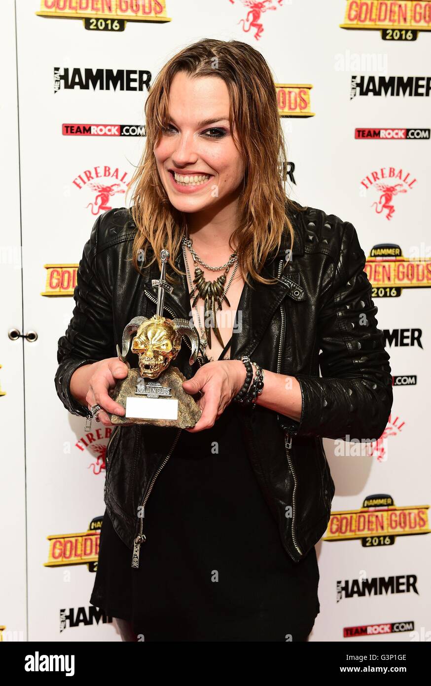 Lzzy Hale wins the Dimebag Darrell 'Shredder' award at the Metal Hammer ...