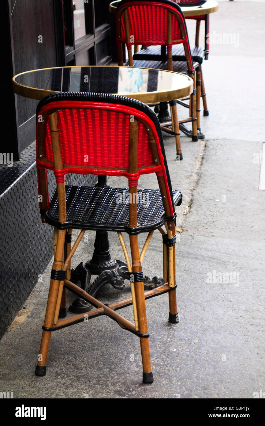 Street cafe chairs in Paris, France Stock Photo - Alamy