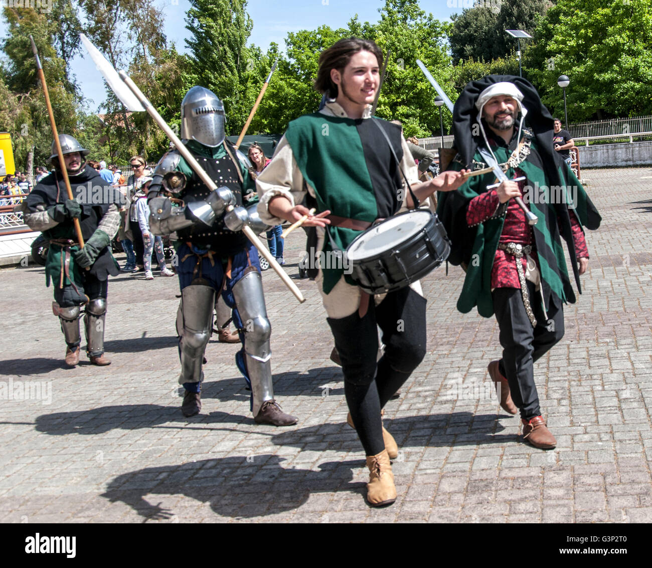 Rome, Italy. 17th Apr, 2016. Medieval commemoration at the Exhibition ...