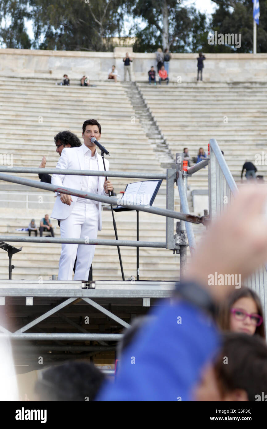 Athens, Greece. 27th Apr, 2016. The famous Greek Singer Sakis Rouvas ...