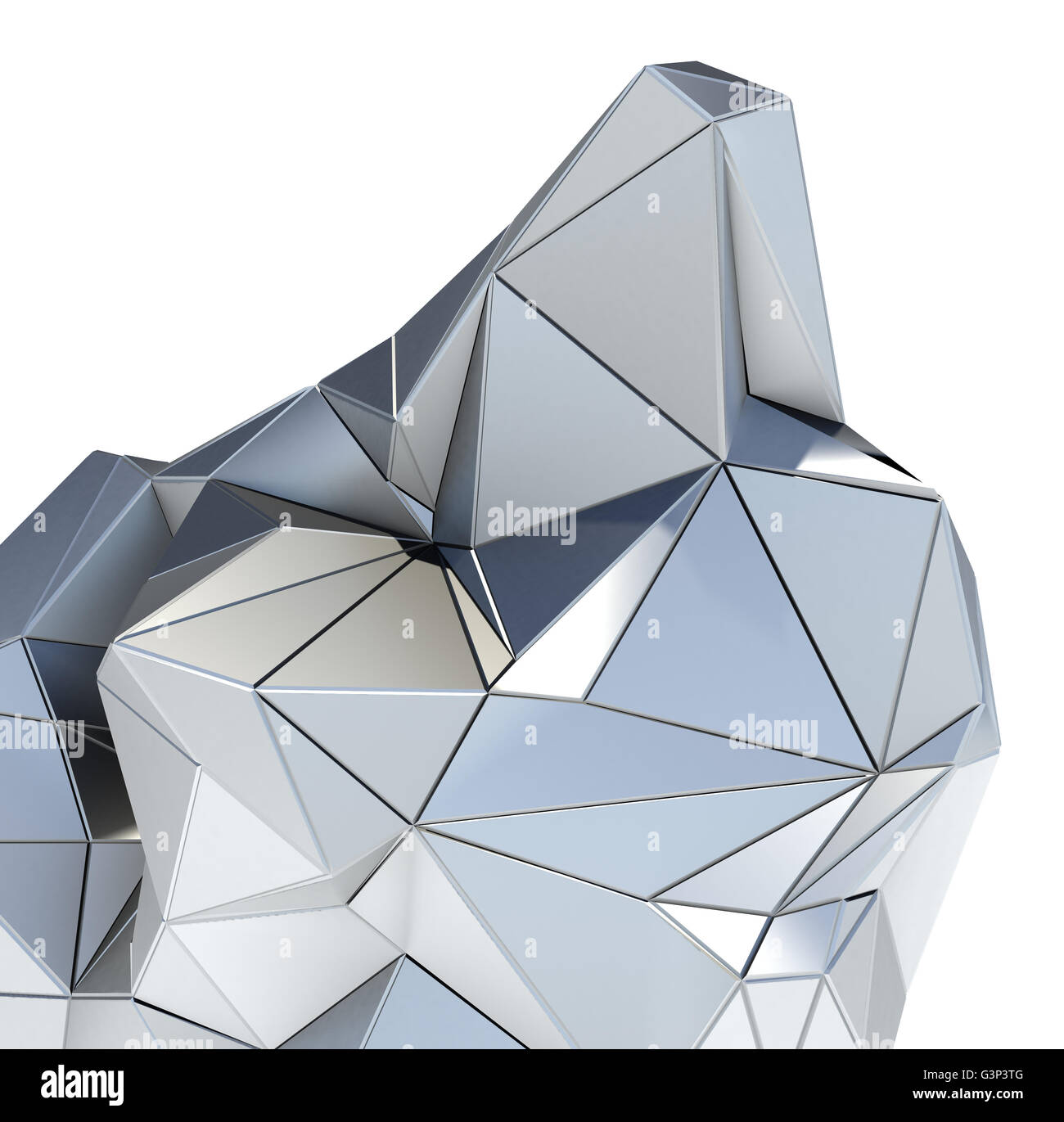 Abstract metal architectural pattern on white Stock Photo - Alamy