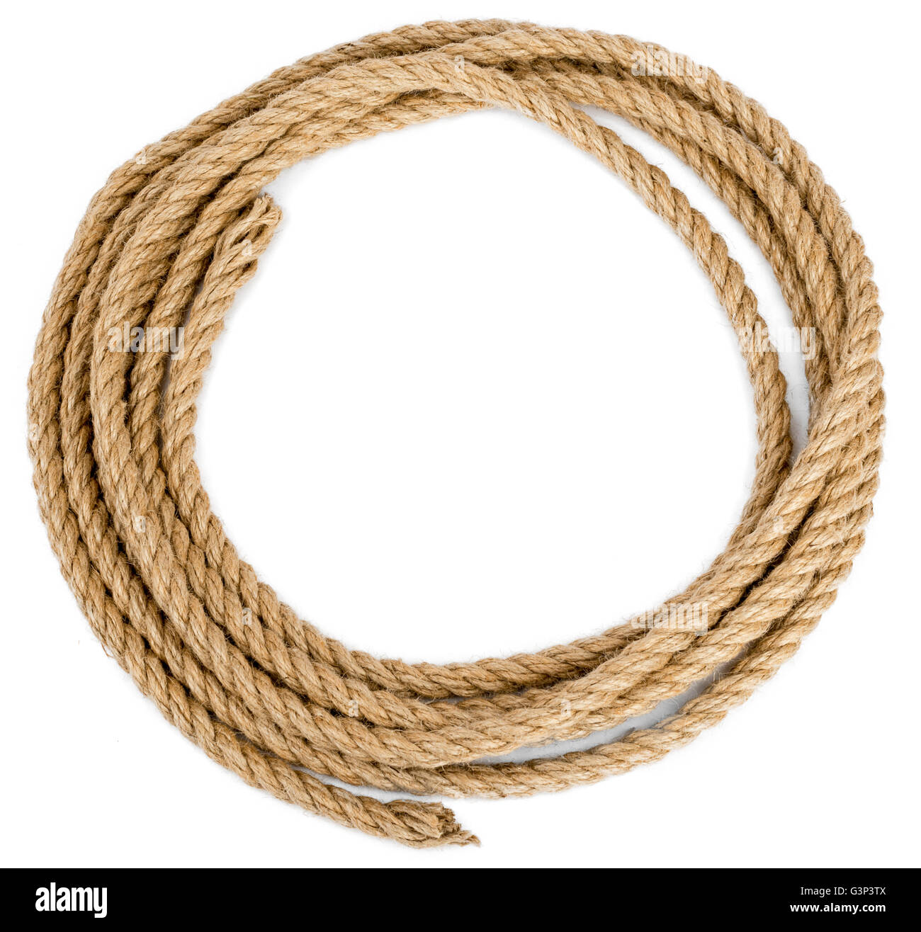 Rope loop isolated on white background Stock Photo - Alamy