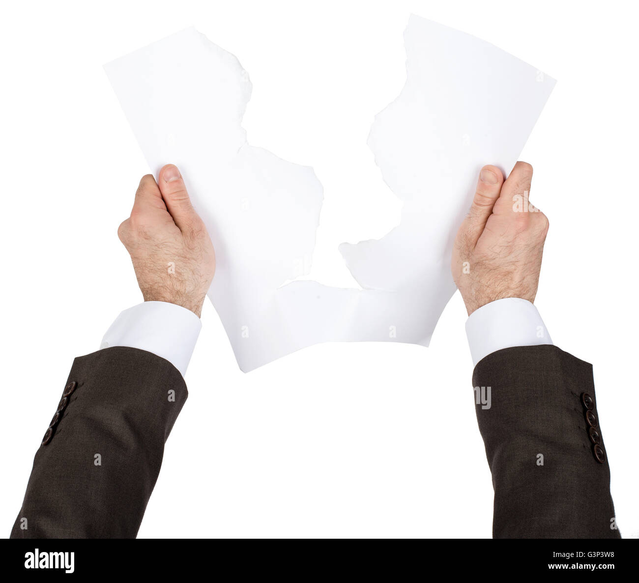 Tearing man paper hi-res stock photography and images - Alamy
