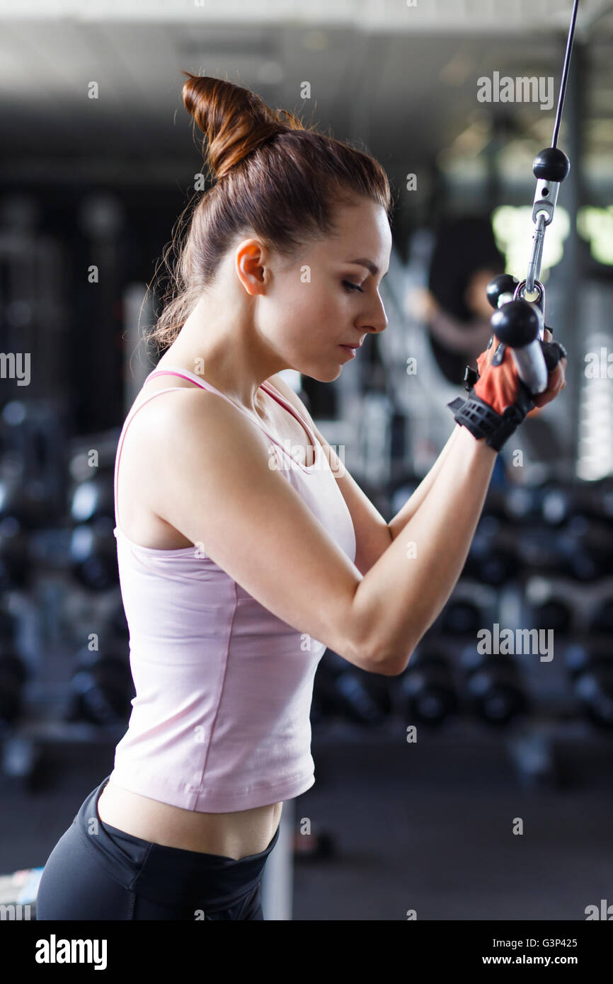 Triceps pushdown hi-res stock photography and images - Alamy