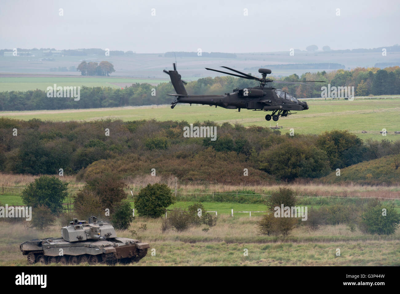 British troops on combined army manoeuvre exercise displaying the ...