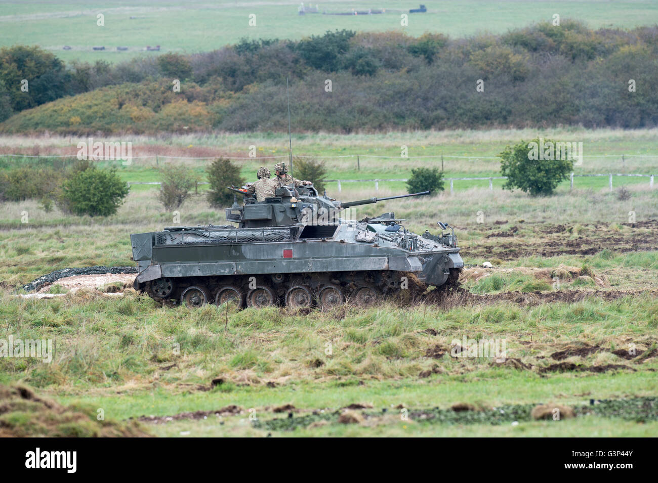 Challenger 2 tank on training manoeuvres with the British Army on ...