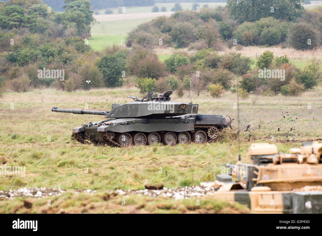 British troops on combined army manoeuvre exercise displaying the ...