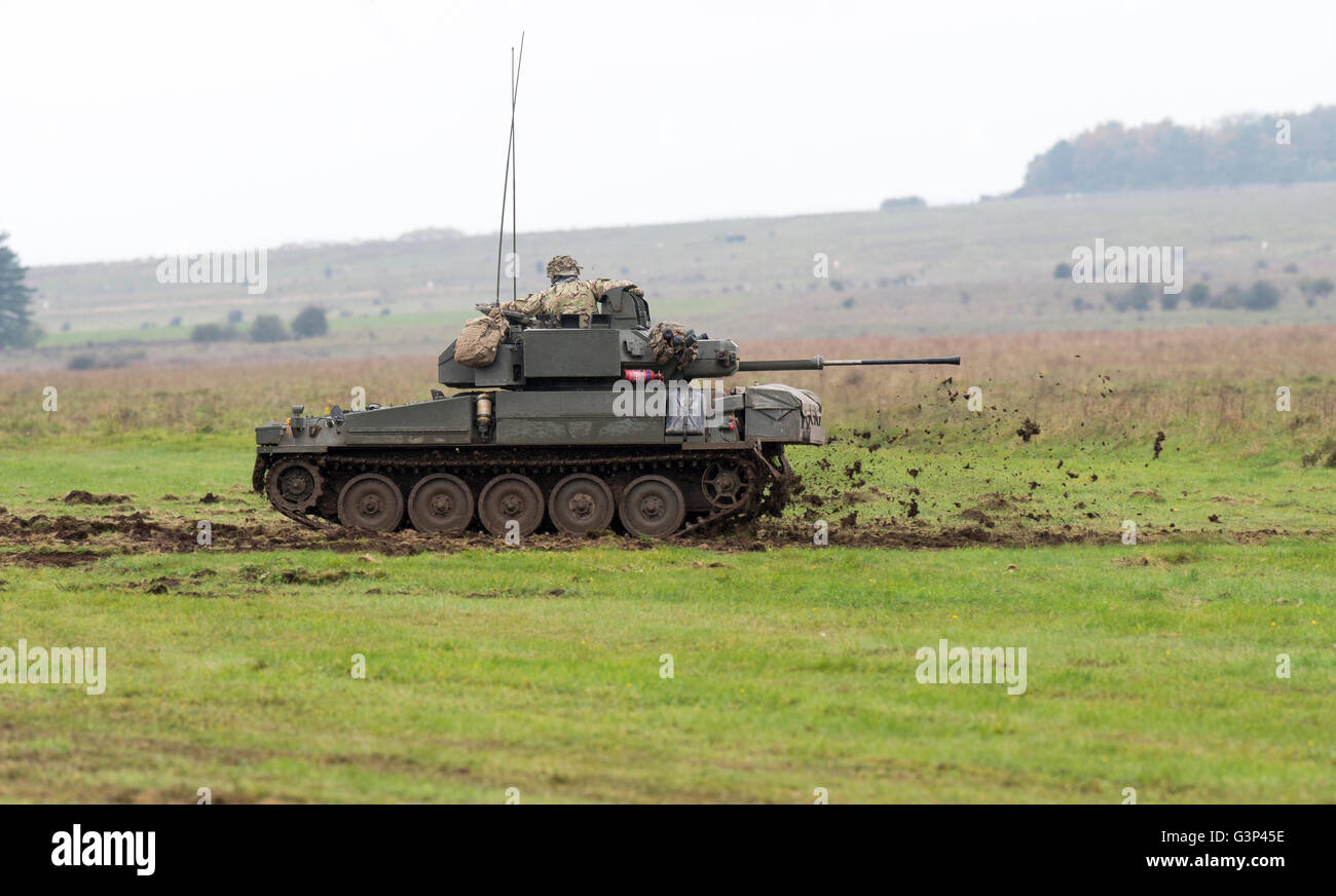 British troops on combined army manoeuvre exercise displaying the ...