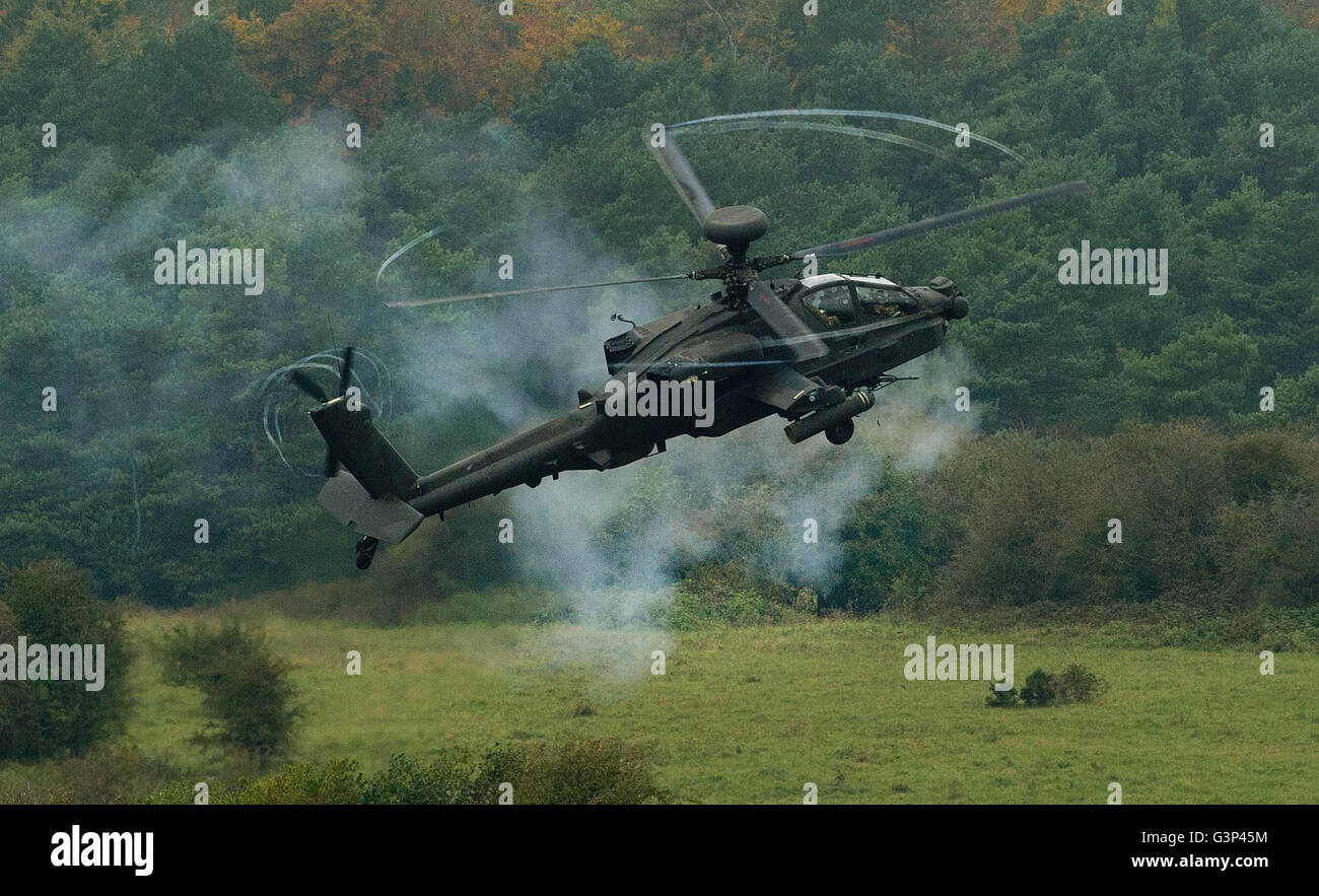 British troops on combined army manoeuvre exercise displaying the ...