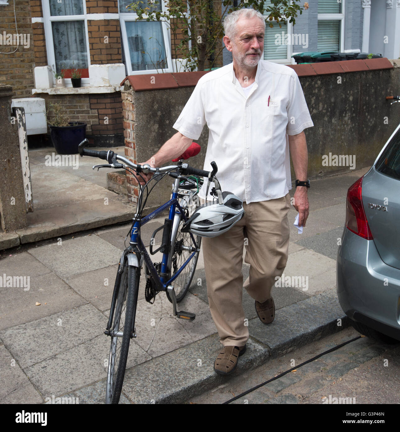 Jeremy Corbyn political leader of the Labour party in Great Britain ...