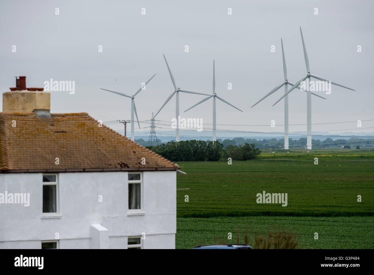 Wind turbine house england hi-res stock photography and images - Alamy