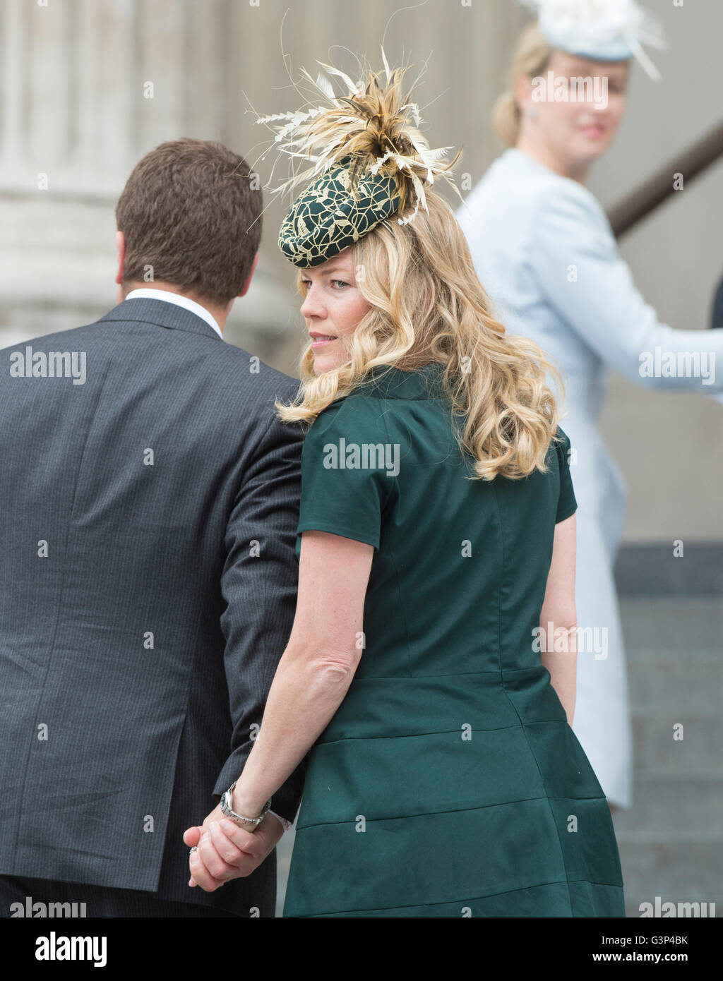 Peter Phillips and his wife Autumn Phillip attending HM The Queen's ...