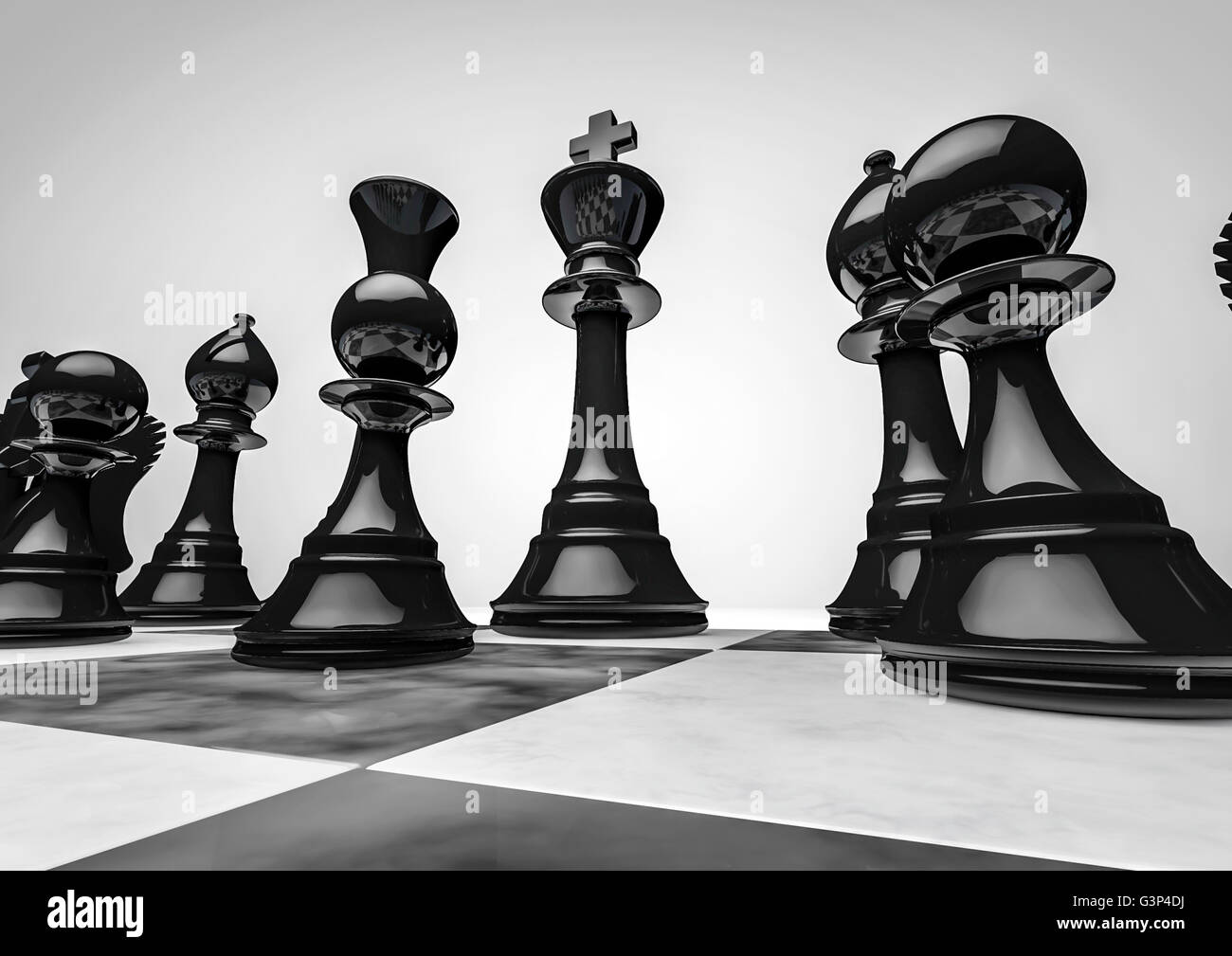 3d chess pieces hi-res stock photography and images - Alamy