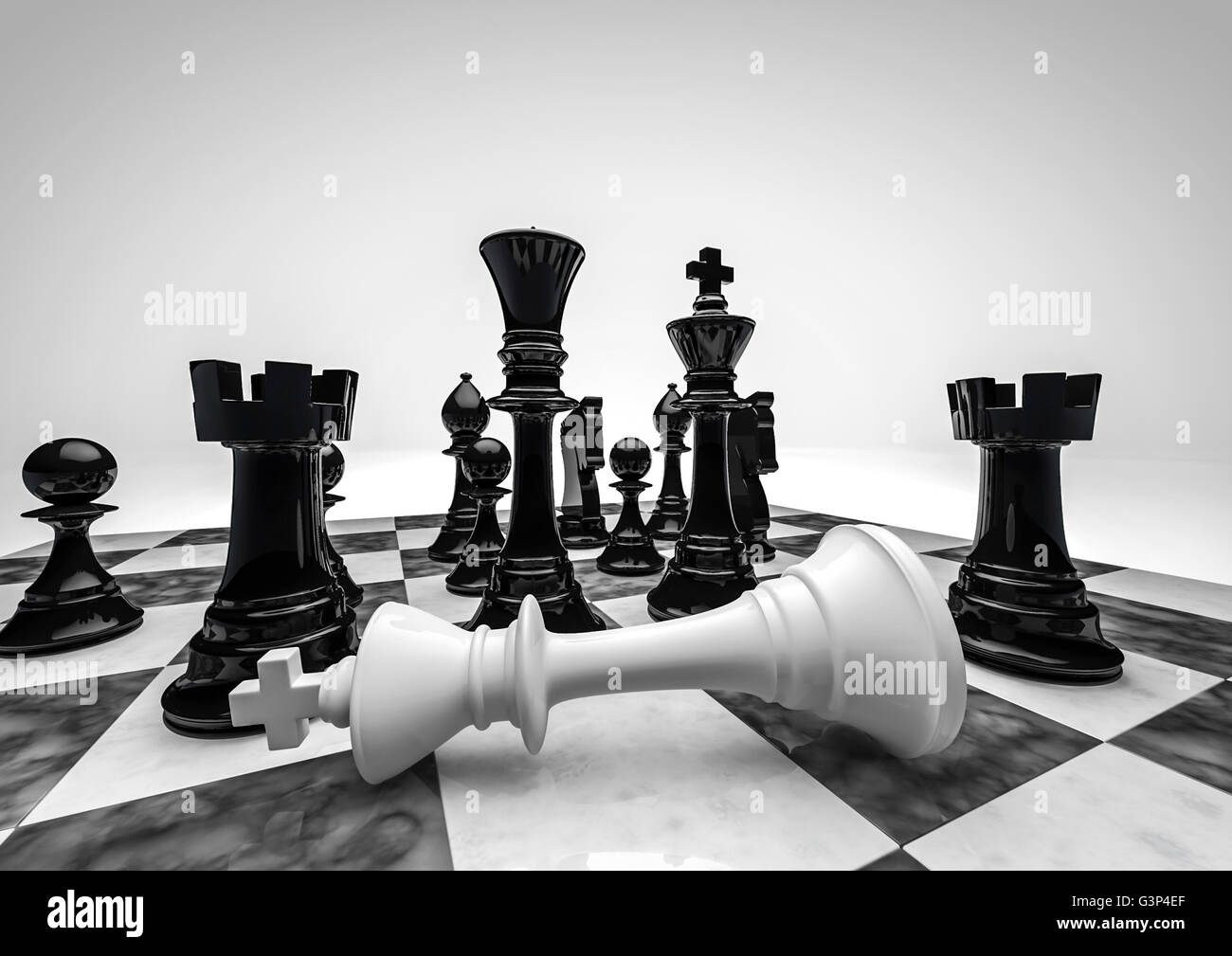 Chess pieces black set hi-res stock photography and images - Alamy